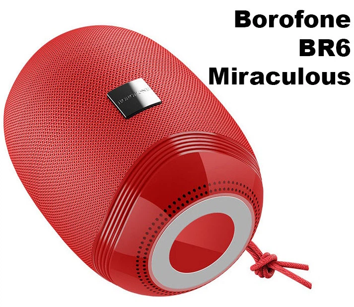 Колонка bluetooth с микрофоном Borofone BR sports mini красная – фото, отзывы, характеристики в ...