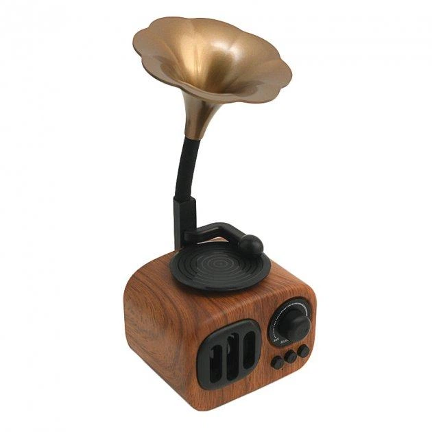 Портативная ретро-Bluetooth колонка Apollo Gramophone AS90 с USB ...