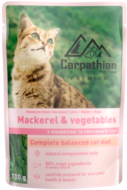 Упаковка влажного корма для кошек Carpathian Pet Food с Макрелью и ...