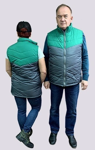 Жилет ProStil утеплений ПРЕМІУМ 44-46 (M) Сіро-зелений – Брендовая ...