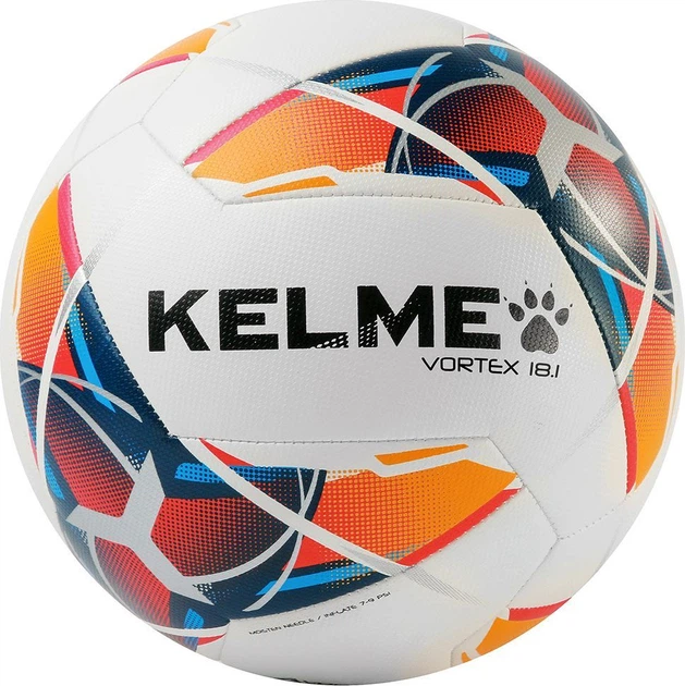 Футбольный мяч Kelme VORTEX 18.1 бело-оранжевый 9806137.9423 Размер 4 ...