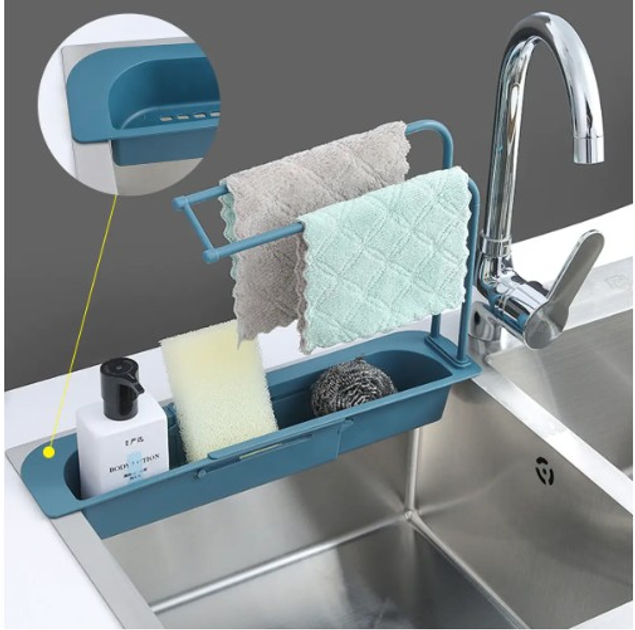 Универсальный раздвижной органайзер Sink Holder для тряпок и мочалок на ...