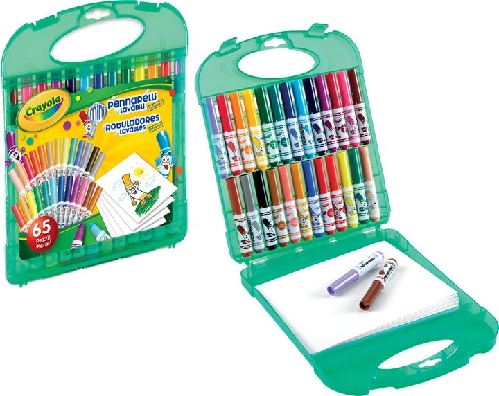 Портативный набор Crayola для рисования в кейсе с мини-фломастерами и ...