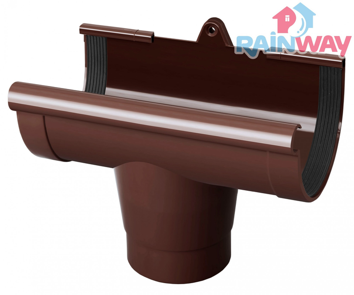 Воронка (ливнеприемник) желоба RAINWAY 130 система Коричневая – фото ...