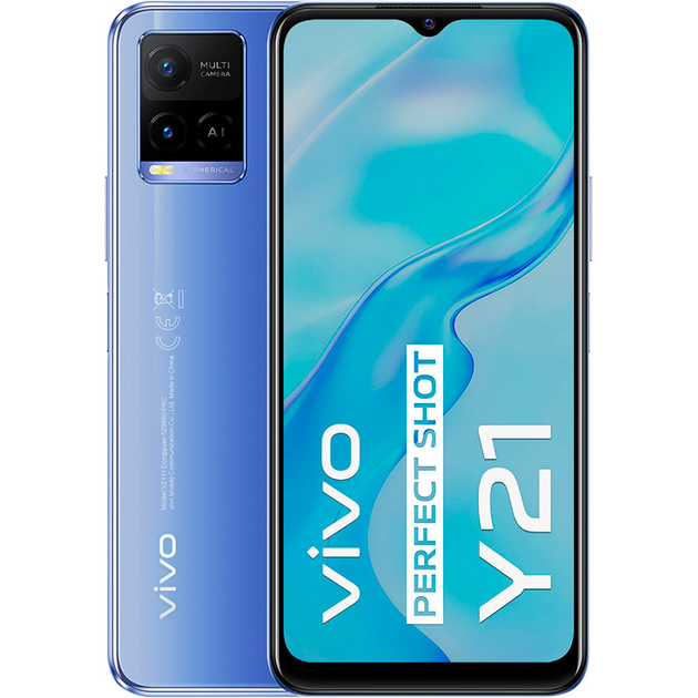 Смартфон Vivo Y21 4/64GB Metallic Blue (UA-UCRF) – фото, отзывы ...