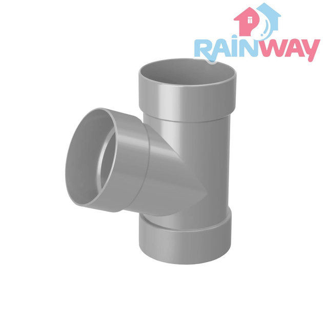 Тройник для трубы RAINWAY 130 система Серый – фото, отзывы ...