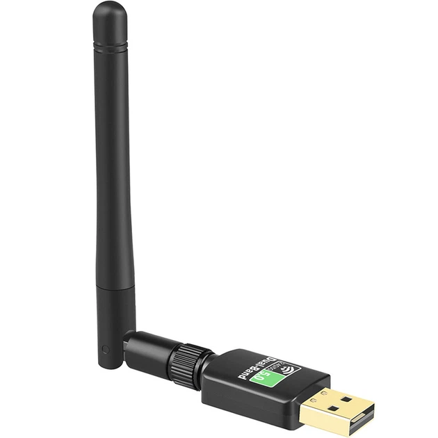 Двохдіапазонний Wi-Fi/Bluetooth USB‑адаптер U&P WB702 600M Black (SHT ...