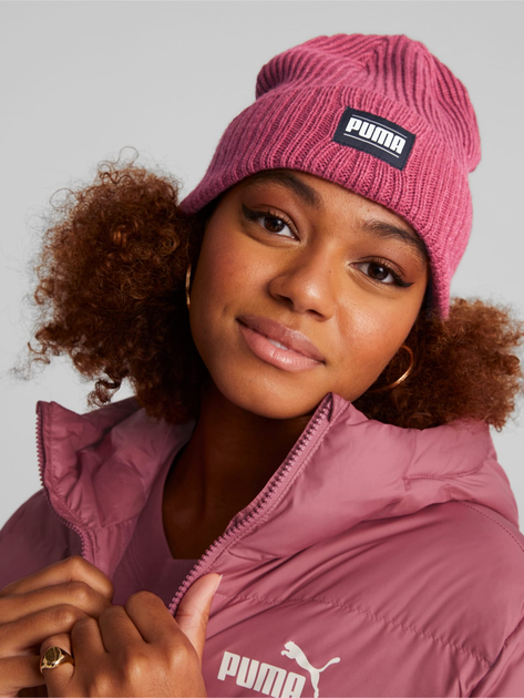 Шапка женская Puma Ribbed Classic Cuff Beanie 02403805 One Size Dusty ...