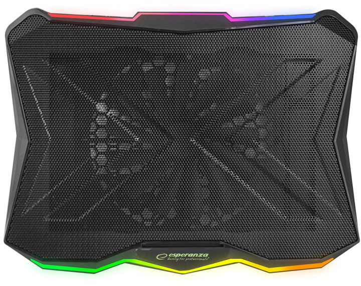 Охлаждающая подставка для ноутбука Esperanza EGC110 Xalok Black/RGB ...
