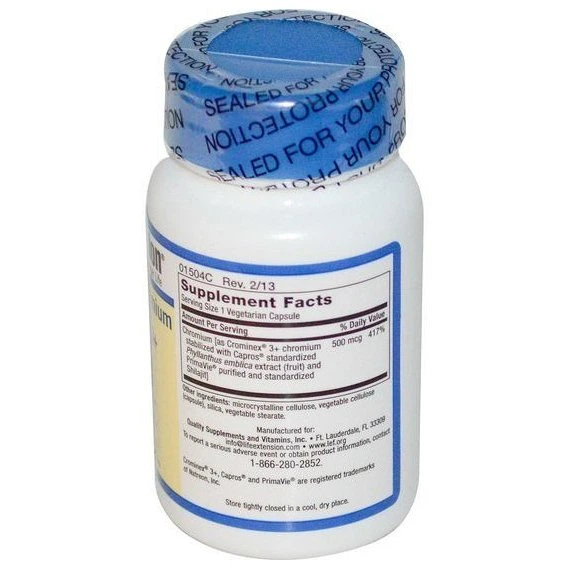 Микроэлемент Хром Life Extension Optimized Chromium with Crominex 3 ...