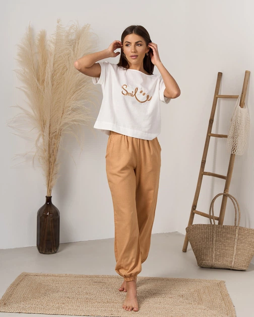 Жіноча піжама NIC НОРМА SMILE молочний 92193 (M (44-46)) от продавца ...