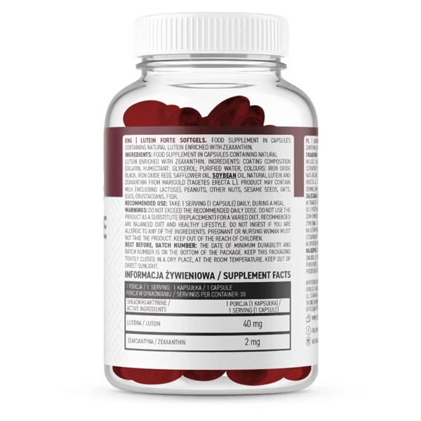 Лютеин OstroVit Lutein Forte 30 Caps – фото, отзывы, характеристики в ...