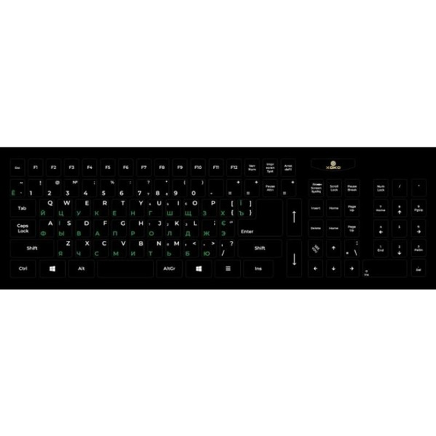Наклейка на клавиатуру Xoko 109 клавиш Украинский Английский