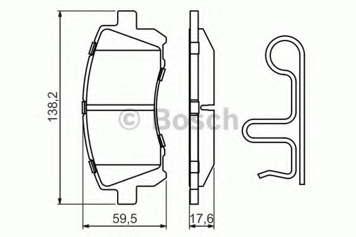 Комплект тормозных колодок, дисковый тормоз Bosch (0986424700) – фото ...