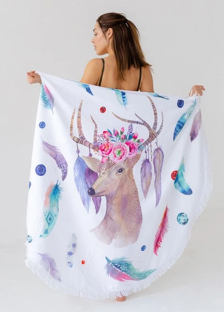 Пляжний рушник покривало Олень купити онлайн на Rozetka