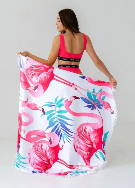 Пляжний рушник покривало Фламінго фото відгуки характеристики в інтернет магазині Rozetka