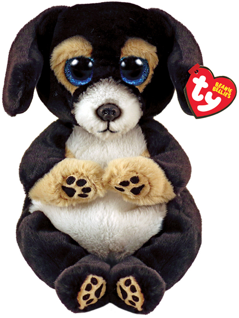 Мягкая игрушка TY Beanie Bellies Черний пес Dog 15 см (40700 ...