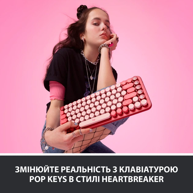 Клавіатура бездротова Logitech POP Keys Wireless Mechanical Keyboard UA ...