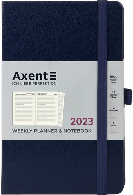 Щотижневик 2023 Axent Partner Strong 125x195 мм синій (8505-23-02-A) – фото, відгуки ...