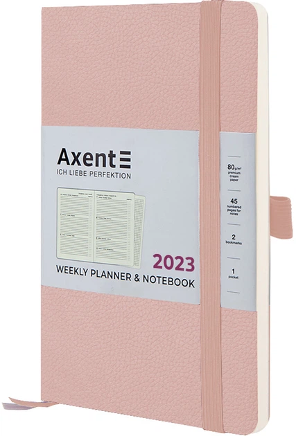 Щотижневик 2023 Axent Partner Soft Skin 125x195 мм пудровий (8509-23-24-A) – фото, відгуки ...