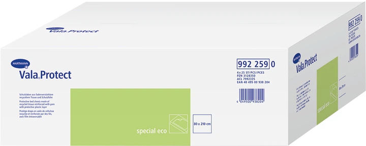 Одноразовые защитные простыни Hartmann Vala Protect Basic 80x210 см 100 ...