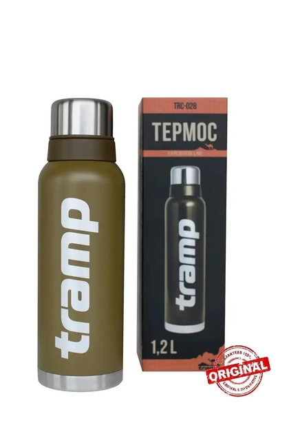 Термос Трамп 1.2л | Термос Tramp TRC-028-olive – низкие цены, кредит ...