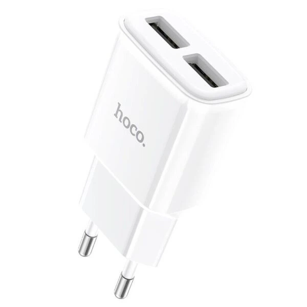 Сетевое зарядное устройство HOCO C88A (2USB, 2.4A) - White – фото ...