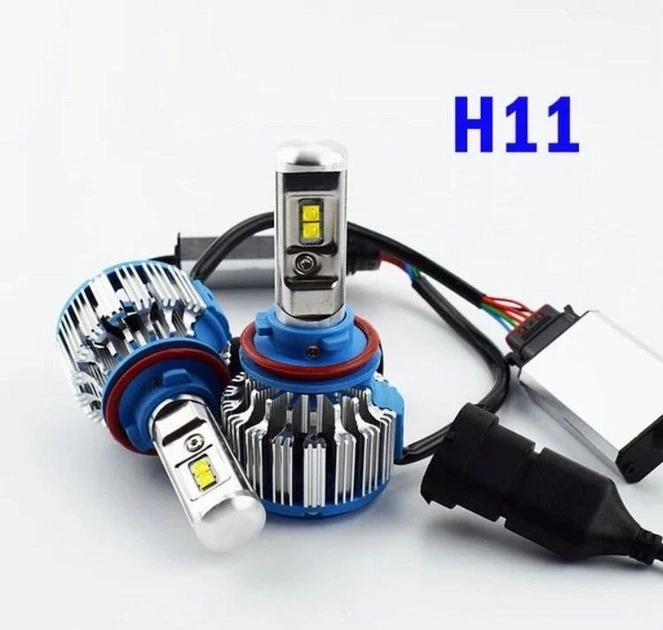 Светодиодные автомобильные LED-лампы T1 H11 6000k 12 и 24 комплект 2 шт ...