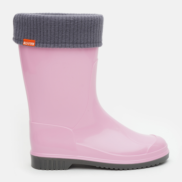 Женские резиновые сапоги высокие Alisa Line Teen 401 37 23.2 см Розовые ...