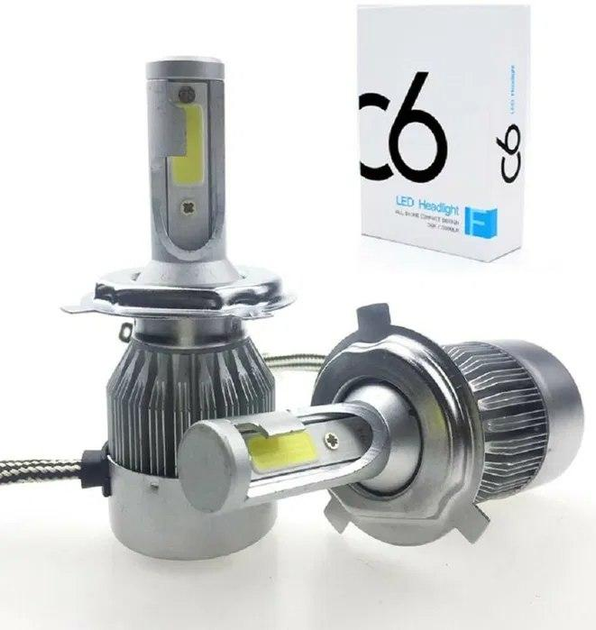 Комплект LED ламп альтернатива галогенным лампам HeadLight C6 H4 12v ...