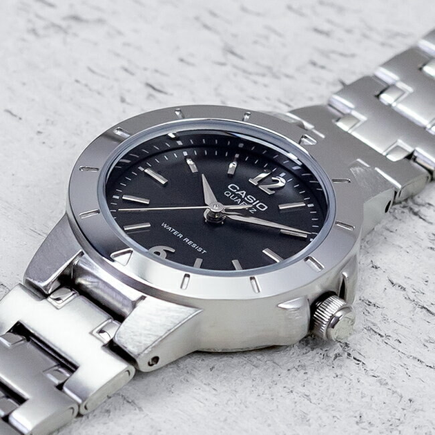 Женские часы Casio LTP-1177A-1ADF Черные с серебристым – фото, отзывы ...
