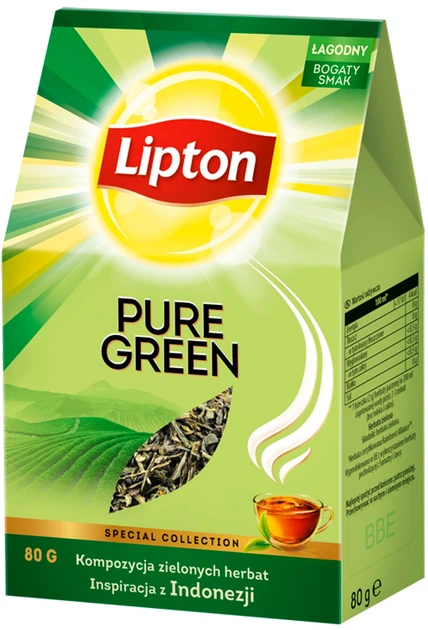 Чай зеленый Lipton Pure Green 80 г (8711327404083) – ROZETKA – купить в Киеве с доставкой по Украине