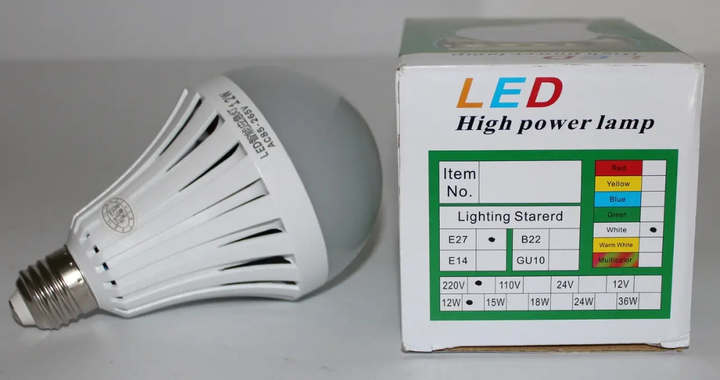 Светодиодная LED лампа с резервным питанием 15W цоколь Е27 – фото ...