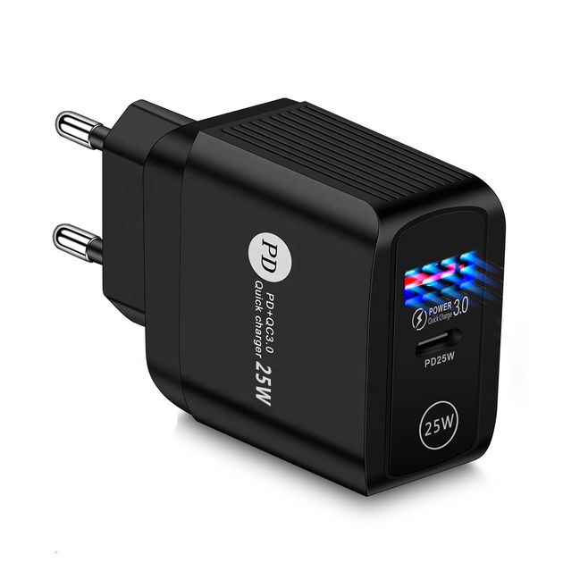 Сетевое зарядное устройство для телефона QC3.0/PD2.0 25W 1xUSB + Type-C ...