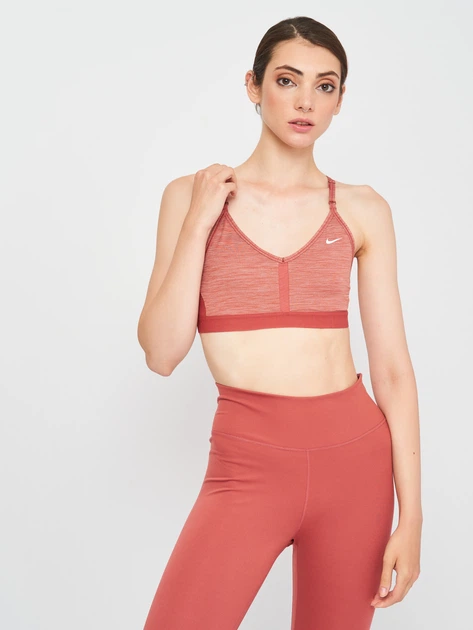 Спортивный топ женский Nike Indy V-Neck Bra CZ4456-691 L Красный ...