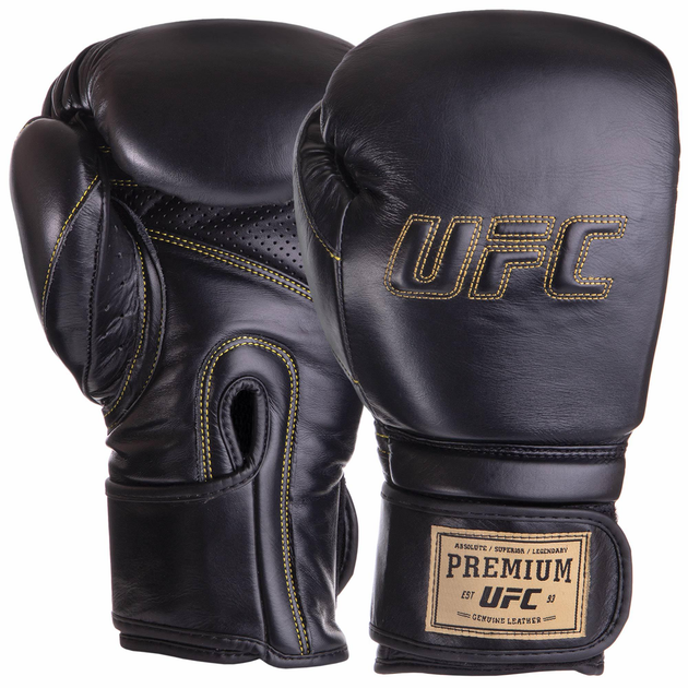 Перчатки боксерские кожаные UFC PRO Prem Hook Loop UHK-75048 12 унций ...