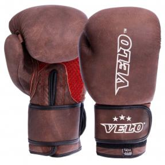 Перчатки боксерские кожаные VELO VL-2209 12 унций красный – фото ...