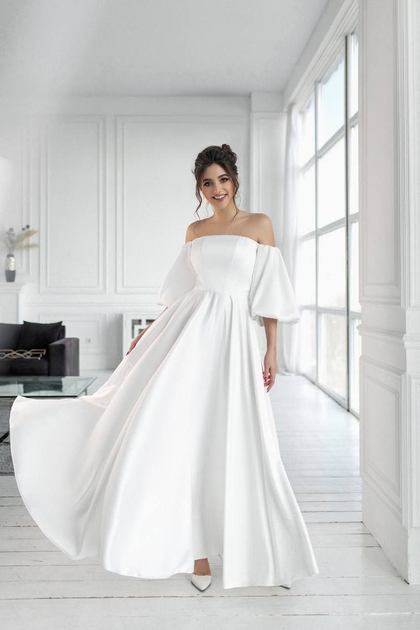 Свадебное платье ANGEL FASHION DRESS BRAYD 46 молочный от продавца ...