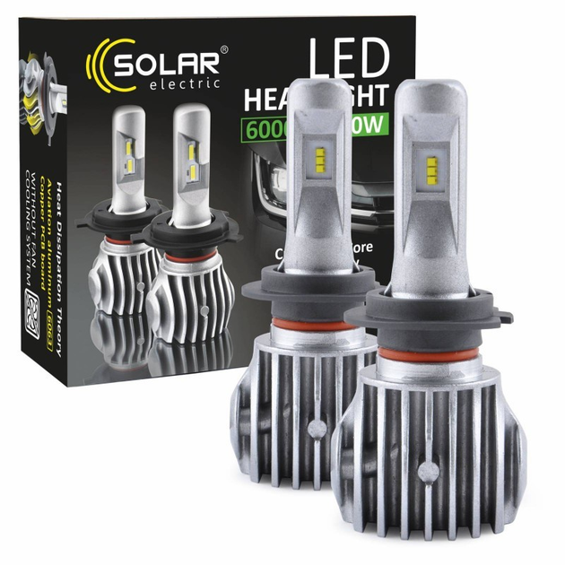 Автолампы светодиодные Solar LED H7 CANBUS 12/24V 6500K 6000Lm 40W Cree ...