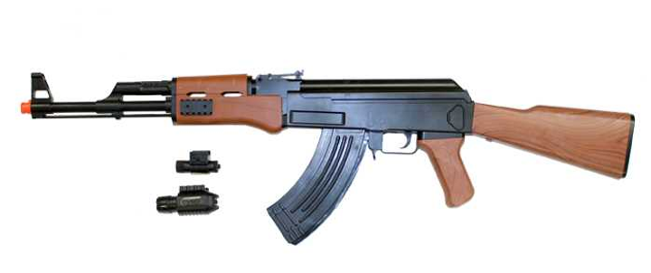 Автомат АК47 на пульках с лазерным прицелом и фонариком CYMA P.47 ...