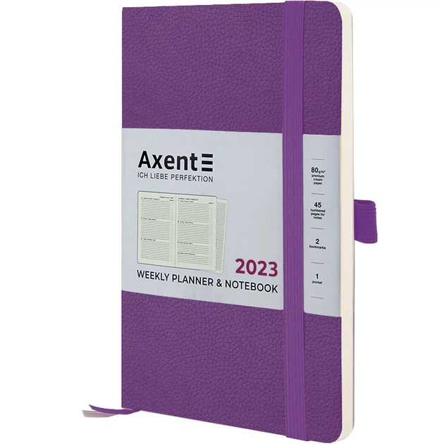Еженедельник Axent Partner Soft Skin 125x195 мм 96 листов фиолетовый (8509-23-11-A) – фото ...