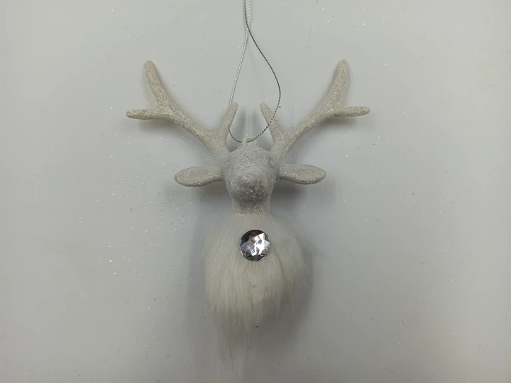 Ялинкова іграшка Long Dragon Голова оленя 15 х 7 х 6 см Біла Ea0100 фото відгуки