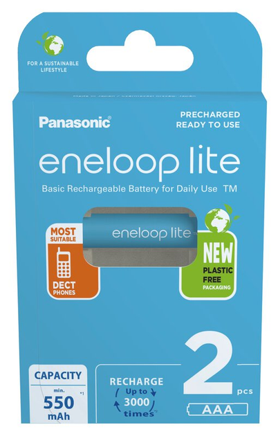 Аккумулятор Panasonic Eneloop Lite Bk 4lcce 2be Aaa Hr03 550mah
