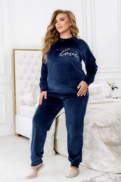Домашний костюм 2-ка Minova 2323 54-56 синий – Брендовая одежда | ROZETKA