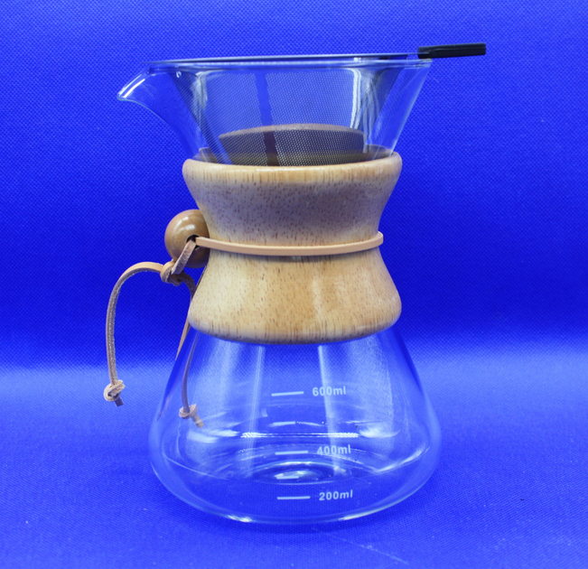 Кемекс для кави (Chemex 600 мл) з металевим фільтром багаторазовим ...