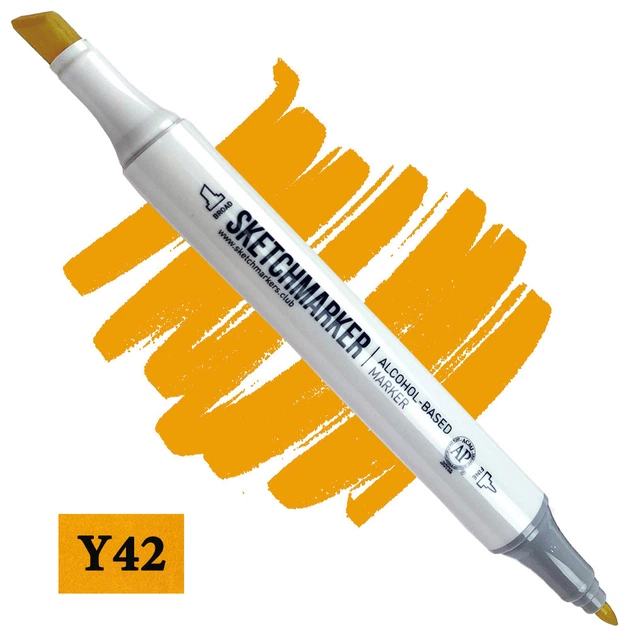 Маркер SKETCHMARKER долото-тонке перо Y042 Bright yellow Яскравий ...