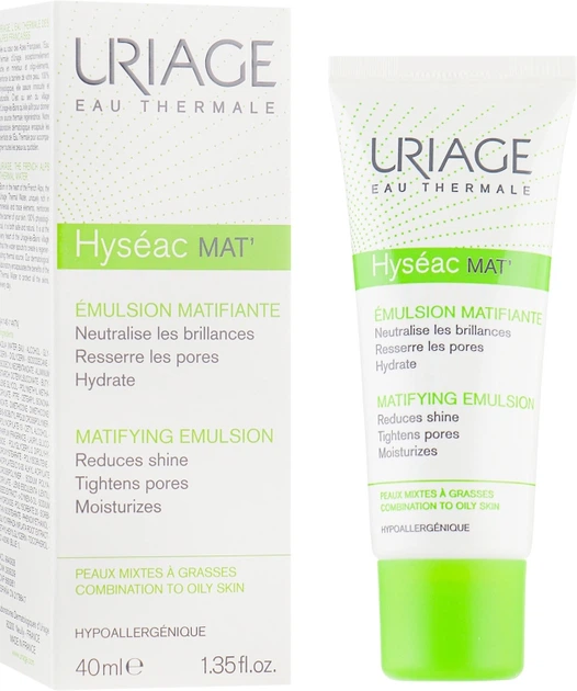 Крем-гель для лица с матирующим эффектом - Uriage Hyseac Mat 40ml ...
