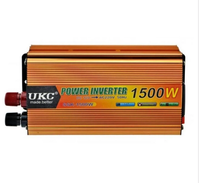 Инвертор преобразователь напряжения автомобильный Power Inverter UKC 12V-220V SSK-1500W – фото ...