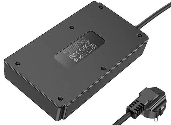 Удлинитель сетевой HOCO DC15 3 розетки 4USB QC 2м черный – фото, отзывы ...