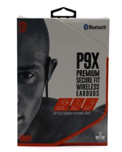 Наушники беспроводные Bluetooth Pom P9X серые купить в интернет ...